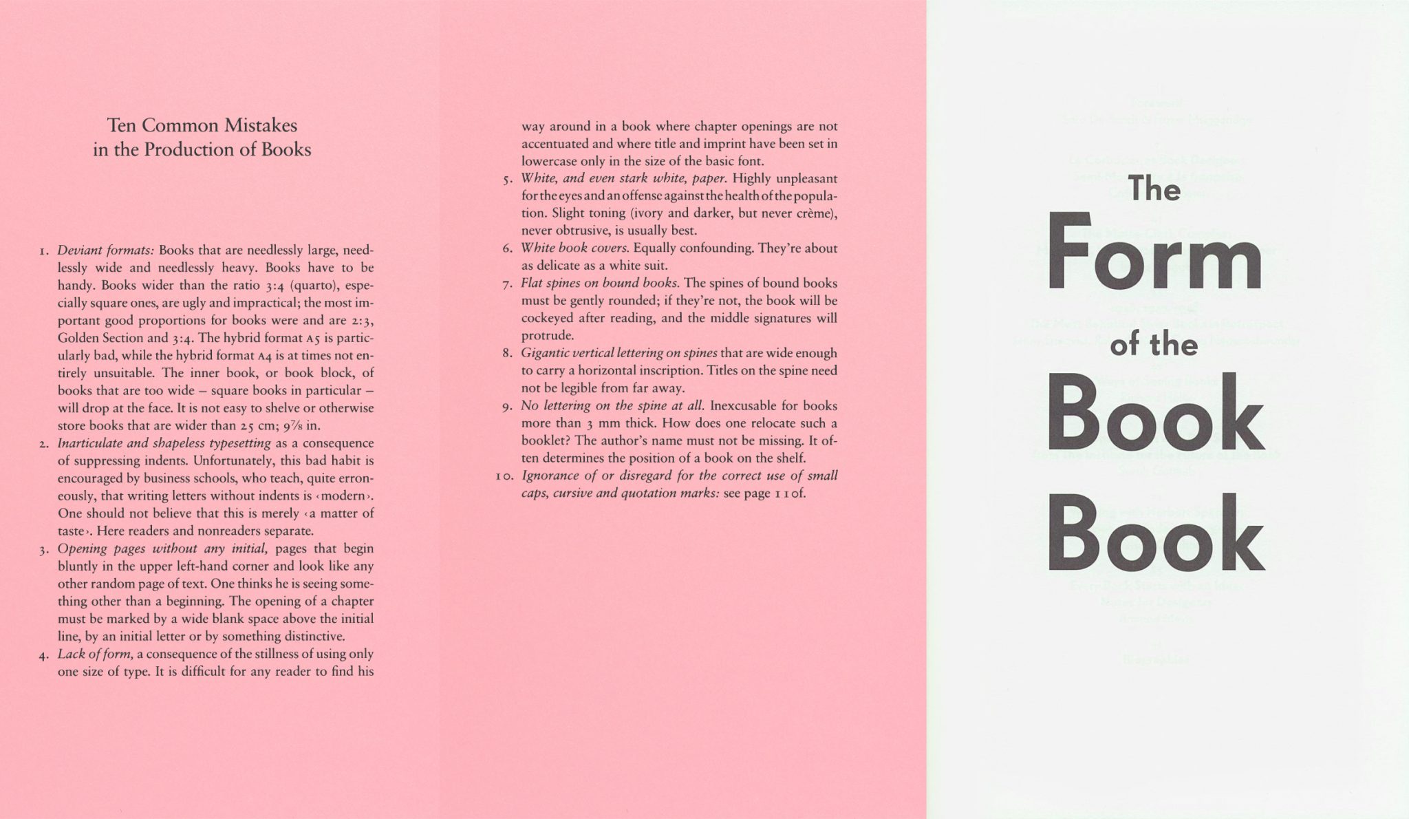 The Form of the Book Book — Occasional Papers
